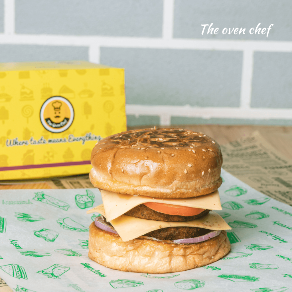Double Aloo Tikki Burger - The Oven Chef